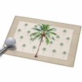 2x3 Washable Area Rugs,Tropical Coconut Tree on Beige Linen Non-Slip ...