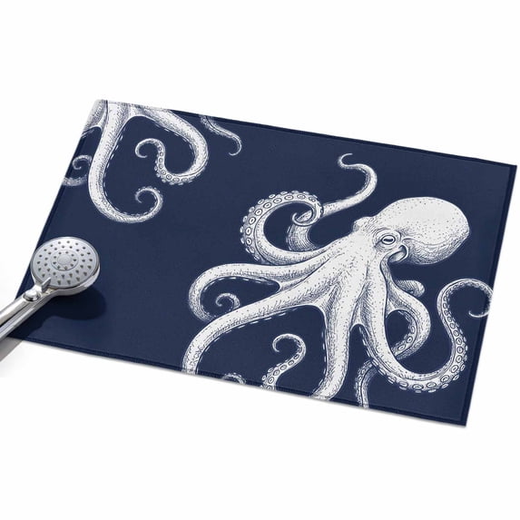 2x3 Washable Area Rugs,Underwater Ocean Giant Octopus Non-Slip Ultra ...