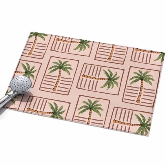 2x3 Washable Area Rugs,Vintage Olive Green Patterned Palm Trees Non ...