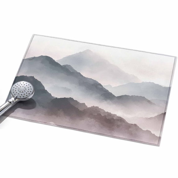 2x3 Washable Area Rugs,Watercolor Mountain Range Non-Slip Ultra Soft ...