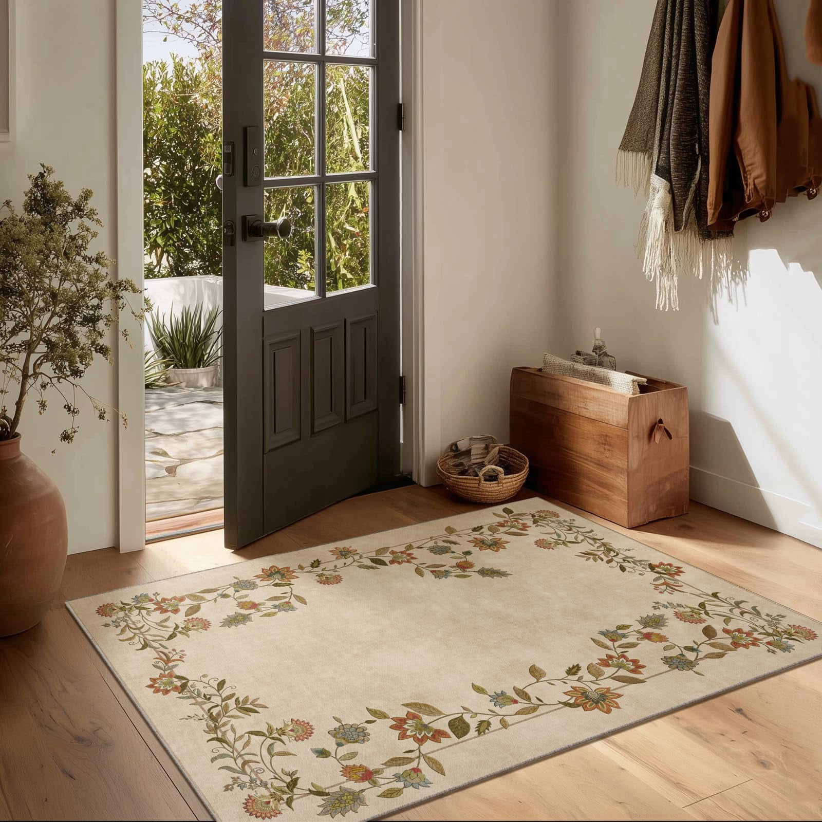 2x3 Washable Small Rug For Entryway: Door Mat Indoor Entrance Stain ...