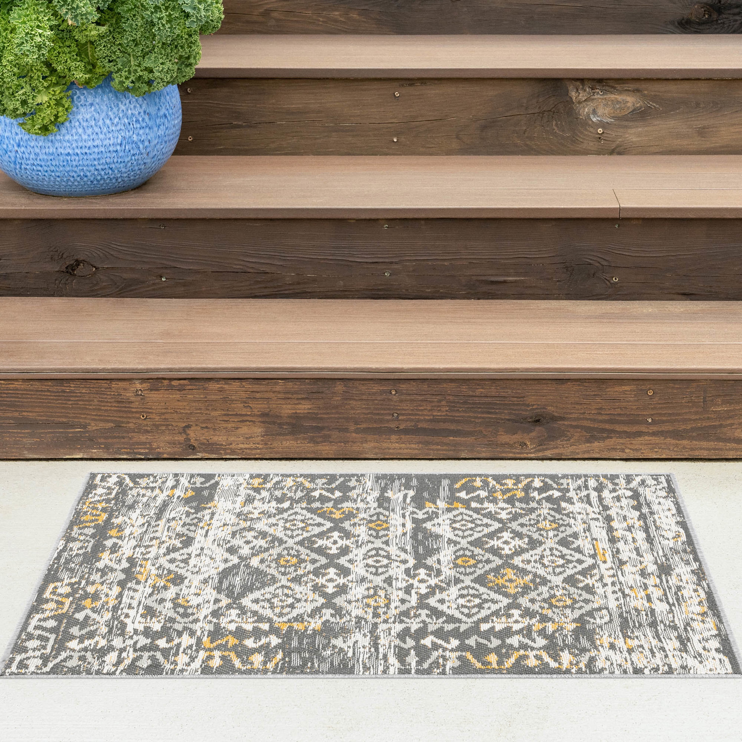 2x3 Water Resistant, Small Indoor Outdoor Rugs for Patios, Front Door ...