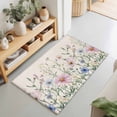 2x3 Wildflowers Small Area Rug for Entryway, Washable Non Slip Low Pile ...