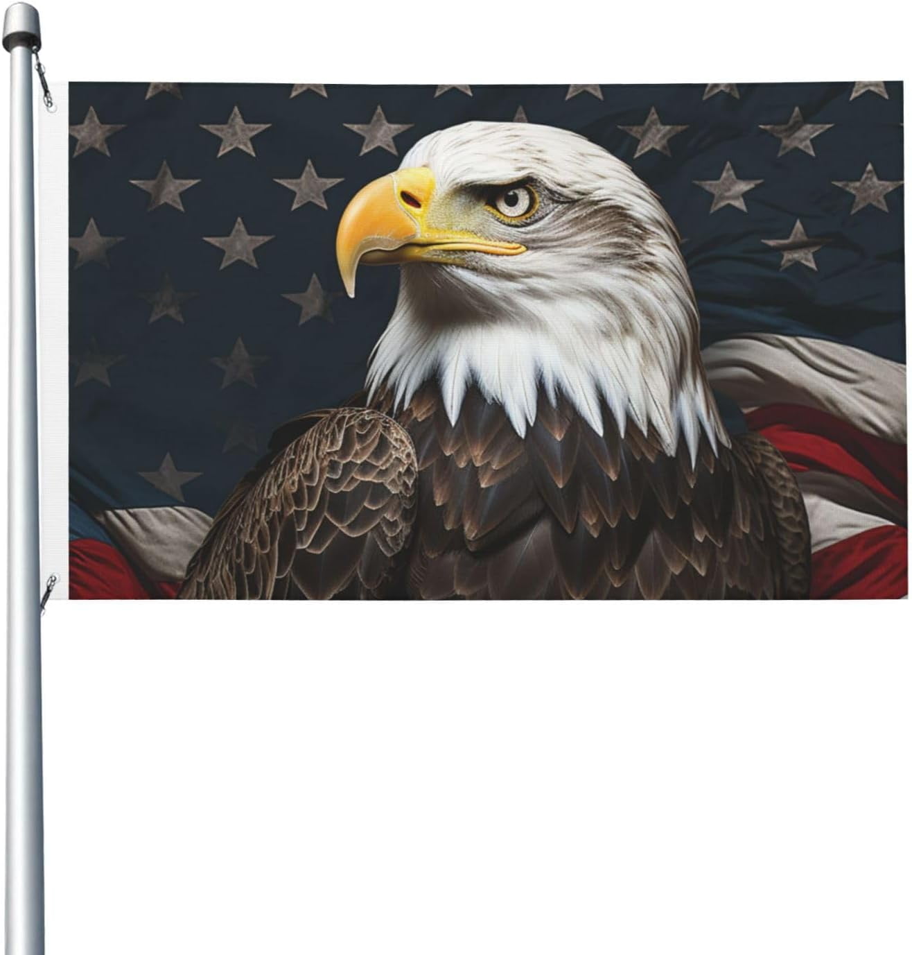 2x3 ft Flags Flag Outside Yard Flag American bald eagle sitting on flag ...