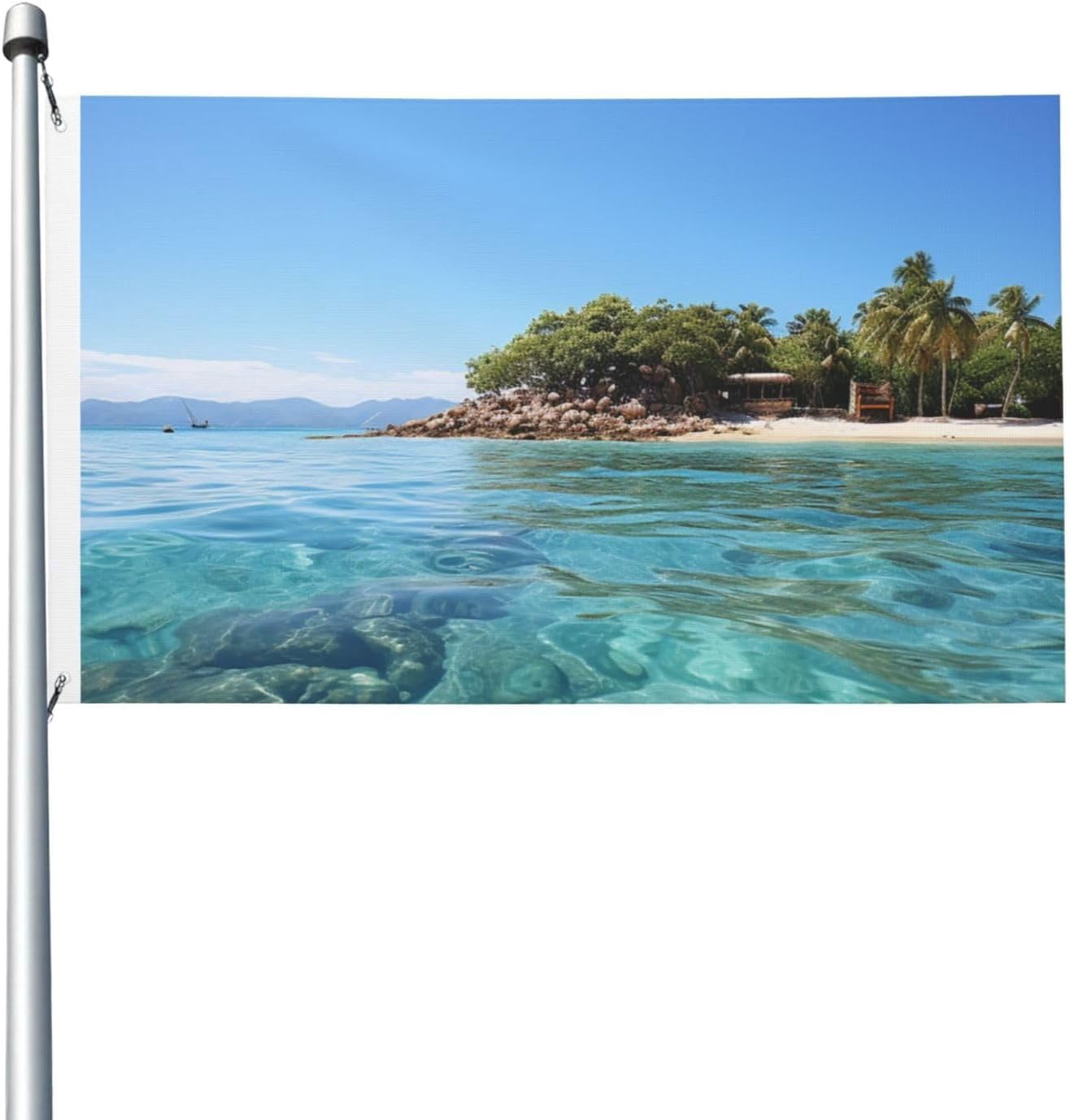 2x3 ft Flags Flag Outside Yard Flag Fiji Island and Clear Sea Funny ...