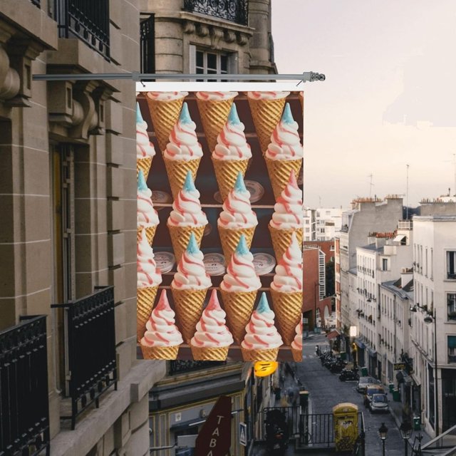 2x3 ft Flags for Outside Funny Banner Garden Flag Ice Cream Cones ...