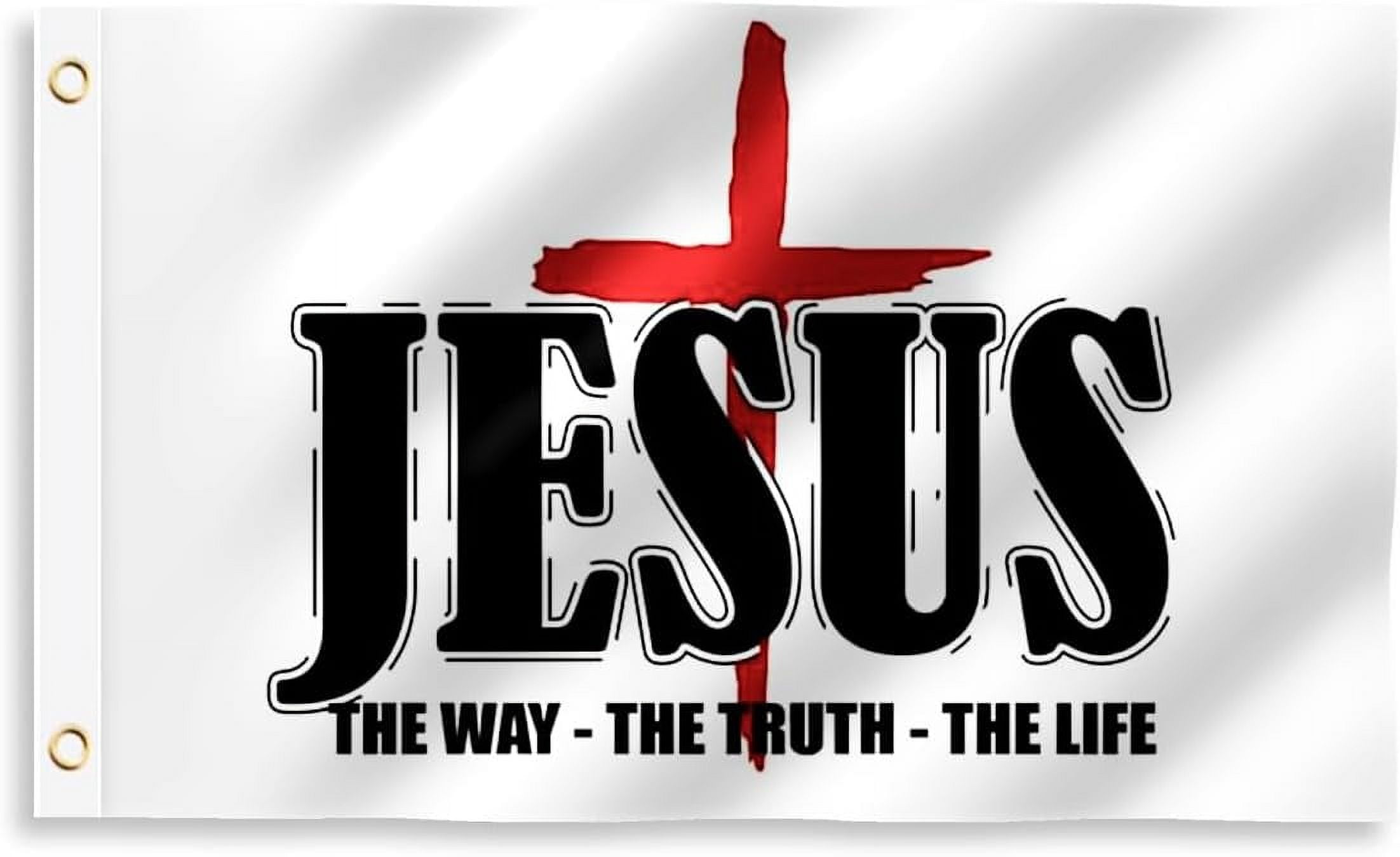 2x3 ft Jesus The Way Truth Life Flags Meme Cool Flags Banner for Room ...