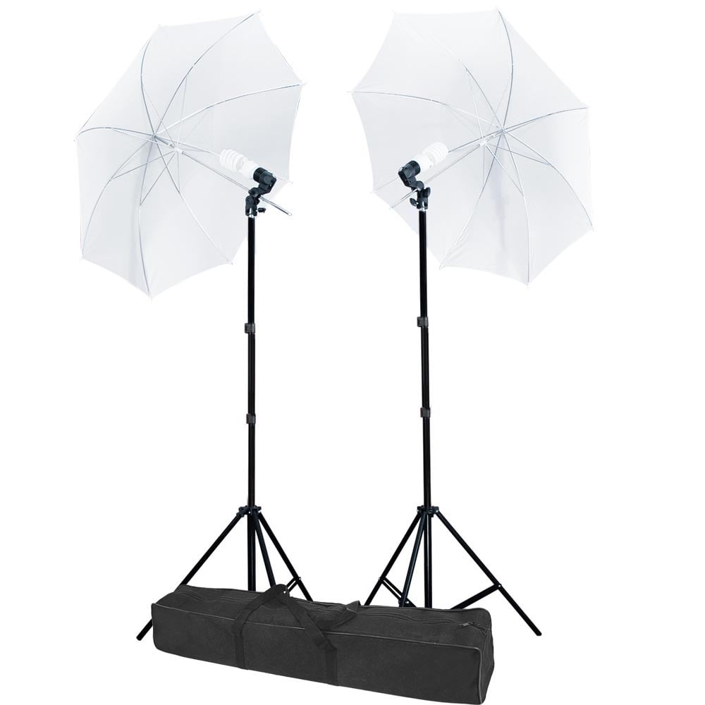 Professional 2x33" Photography Umbrella Lighting Kit, 90W, Video ...