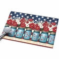 2x3ft Area Rug,4th of July Patriotic Flower Bottle on Wood Washable ...
