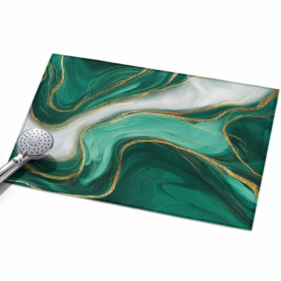 2x3ft Area Rug,Abstract Green Marble Texture Washable Large Rugs Soft ...