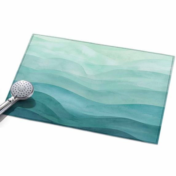2x3ft Area Rug,Abstract Teal Ombre Beach Texture Washable Large Rugs ...
