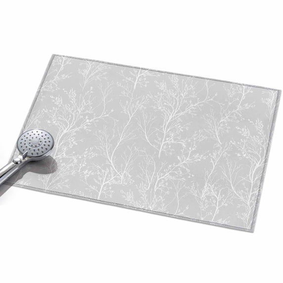 2x3ft Area Rug,Abstract Tree Branch on Gray Washable Large Rugs Soft ...