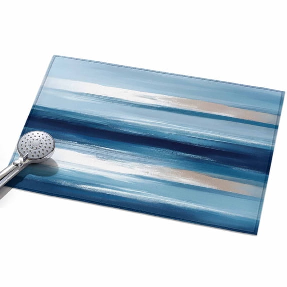 2x3ft Area Rug,Abstract Watercolor Blue Ripple Washable Large Rugs Soft ...