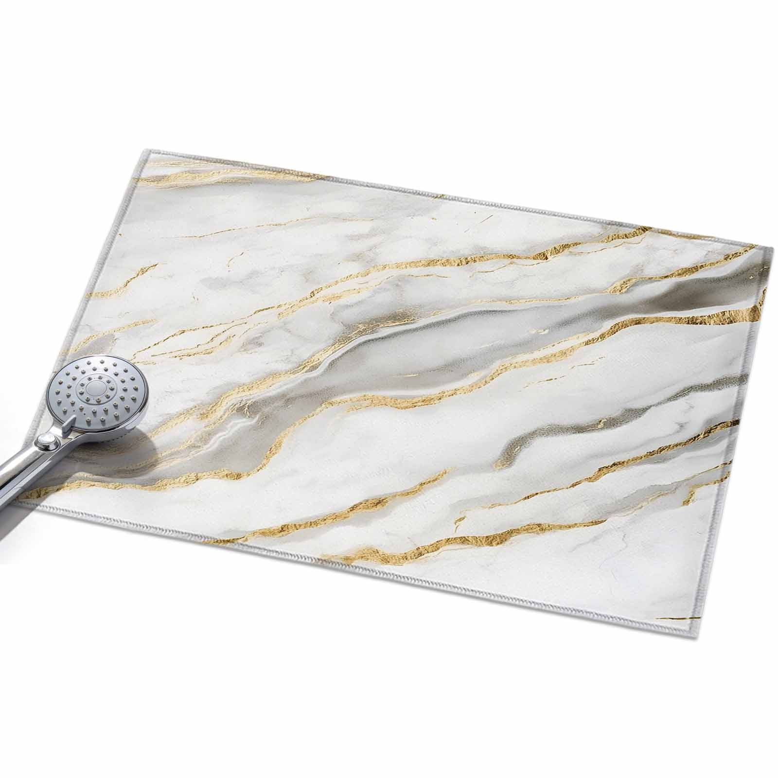 2x3ft Area Rug,Abstract White Marble Texture Washable Large Rugs Soft ...