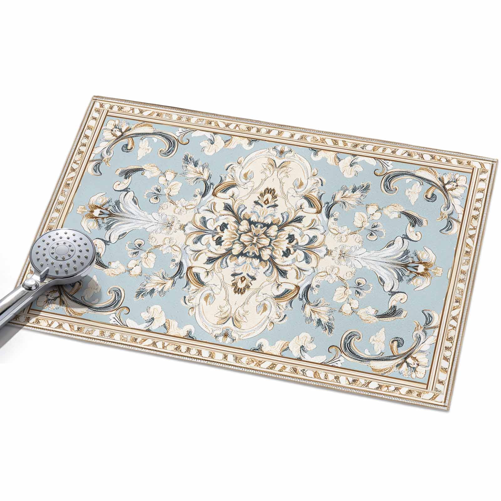 2x3ft Area Rug,Bohemia Vintage Floral Pattern Washable Large Rugs Soft ...