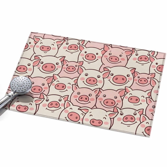 2x3ft Area Rug,Cartoon Funny Cute Pink Pig Washable Large Rugs Soft Non ...