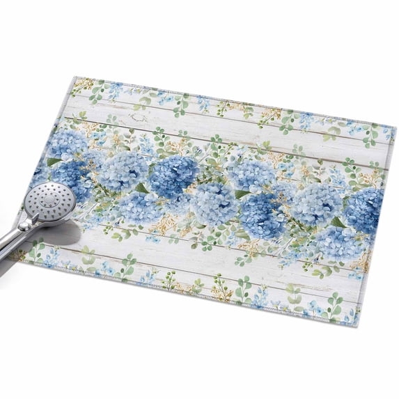 2x3ft Area Rug,Country Hydrangea Flower Eucalyptus Leaves Washable ...