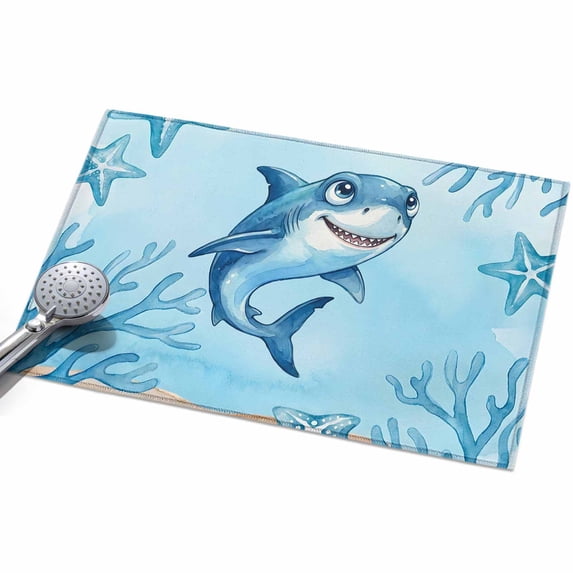 2x3ft Area Rug,Cute Sea Sharks Corals Stars Washable Large Rugs Soft ...