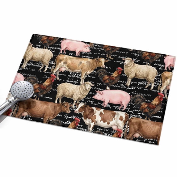 2x3ft Area Rug,Farm Pig Sheep Cow Chicken Washable Large Rugs Soft Non ...