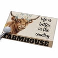 2x3ft Area Rug,Farmhouse Brown Cow Flower Washable Large Rugs Soft Non ...