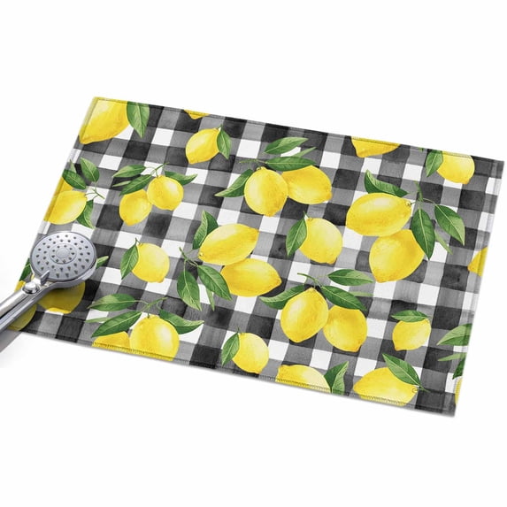 2x3ft Area Rug,Farmhouse Lemon Leaf Washable Large Rugs Soft Non-Slip ...