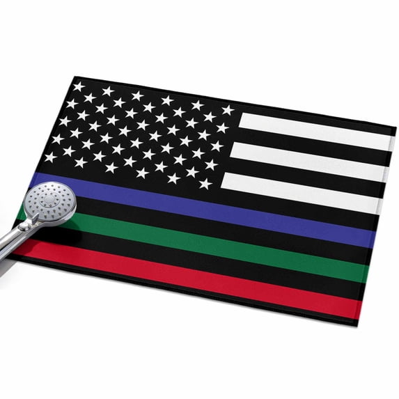 2x3ft Area Rug,Independence Day USA Flag Red Thin Blue Line Washable ...