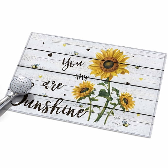 2x3ft Area Rug,My Sunshine Sunflower Quotes Washable Large Rugs Soft ...