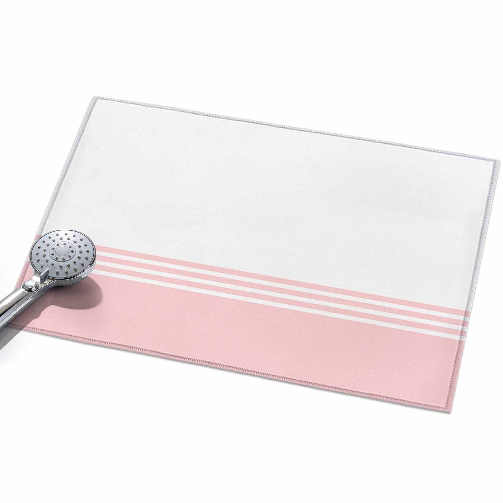 2x3ft Area Rug,Pastoral Farmhouse Pink Color Stripe Washable Large Rugs ...
