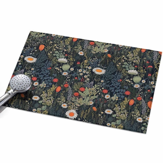 2x3ft Area Rug,Pastoral Watercolor Garden Flower Washable Large Rugs ...
