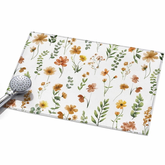 2x3ft Area Rug,Pastoral Wildflower Retro Bohemian Washable Large Rugs ...