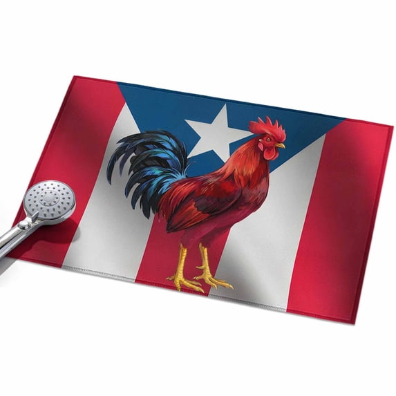 2x3ft Area Rug,Puerto Rico Flag Farm Rooster Washable Large Rugs Soft ...