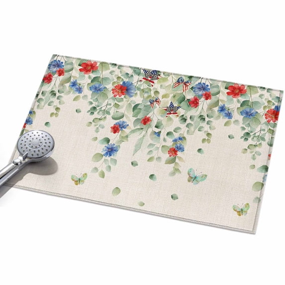 2x3ft Area Rug,Rustic Flower Leaf Butterfly Washable Large Rugs Soft ...