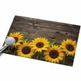 2x3ft Area Rug,Rustic Sunflower Wood Board Washable Large Rugs Soft Non ...
