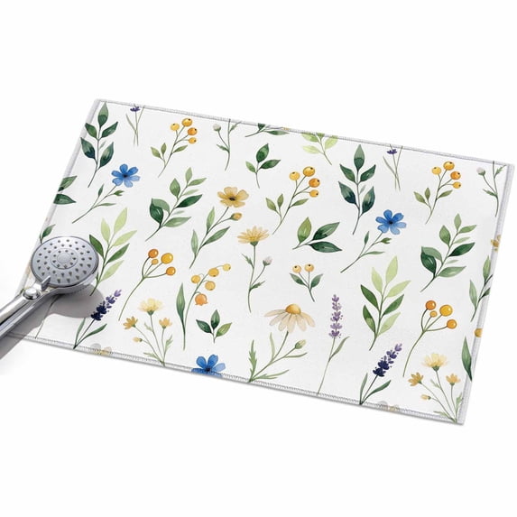 2x3ft Area Rug,Spring Watercolor Flower Berry Washable Large Rugs Soft ...