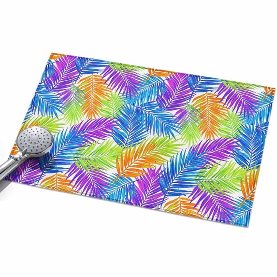 2x3ft Area Rug,Summer Colorful Palm Leaves Washable Large Rugs Soft Non ...