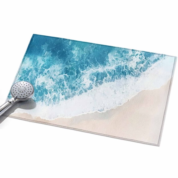 2x3ft Area Rug,Summer Ocean Beach Sea Foam Washable Large Rugs Soft Non ...
