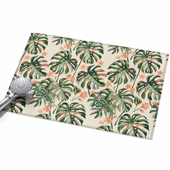 2x3ft Area Rug,Summer Palm Leaf Flower Washable Large Rugs Soft Non ...