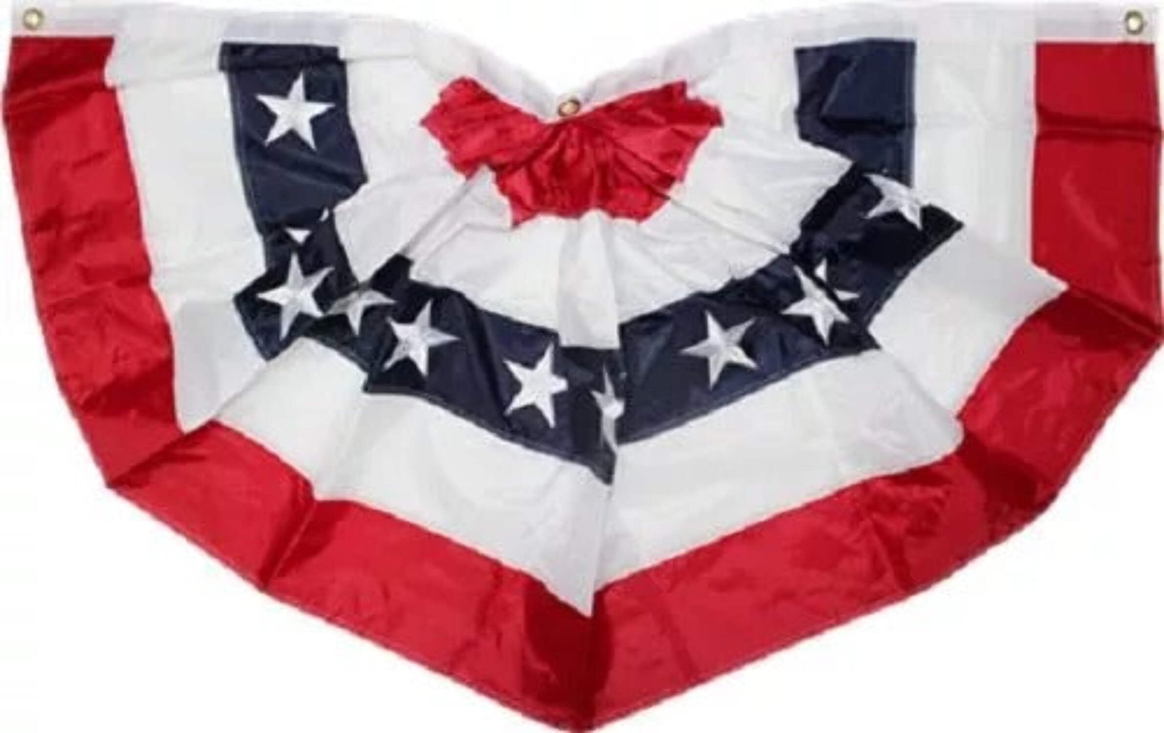 2x4 2'x4' 24 x 48" Sewn Embroidered Pleated USA American Fan Flag ...