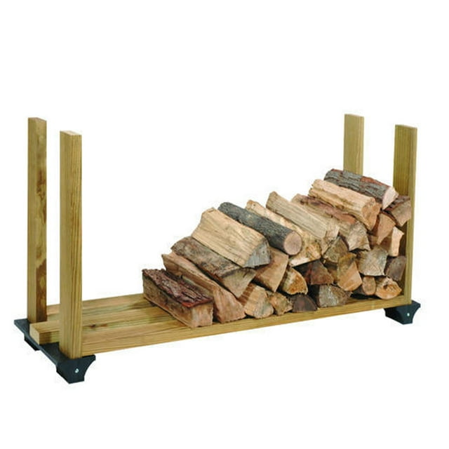 2x4 Basics 90144MI Resin Outdoor Firewood Holder Storage System Rack ...