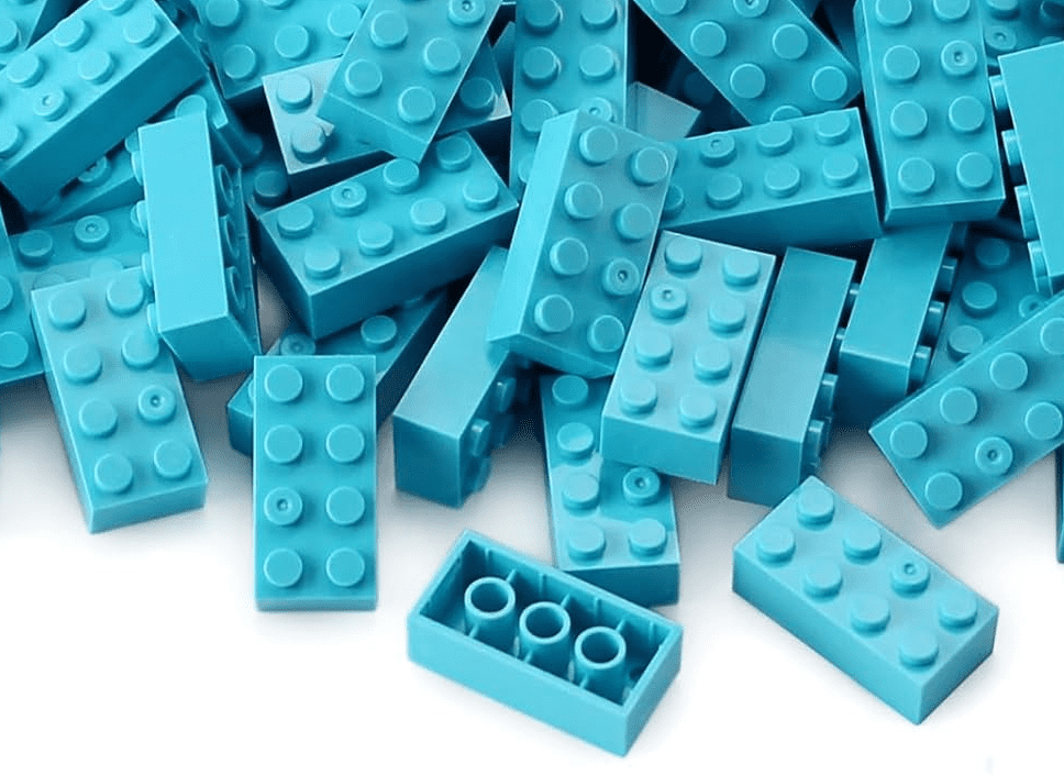2x4 Bricks Medium Azure 320 Pieces Parts Classic Building kit Creative ...