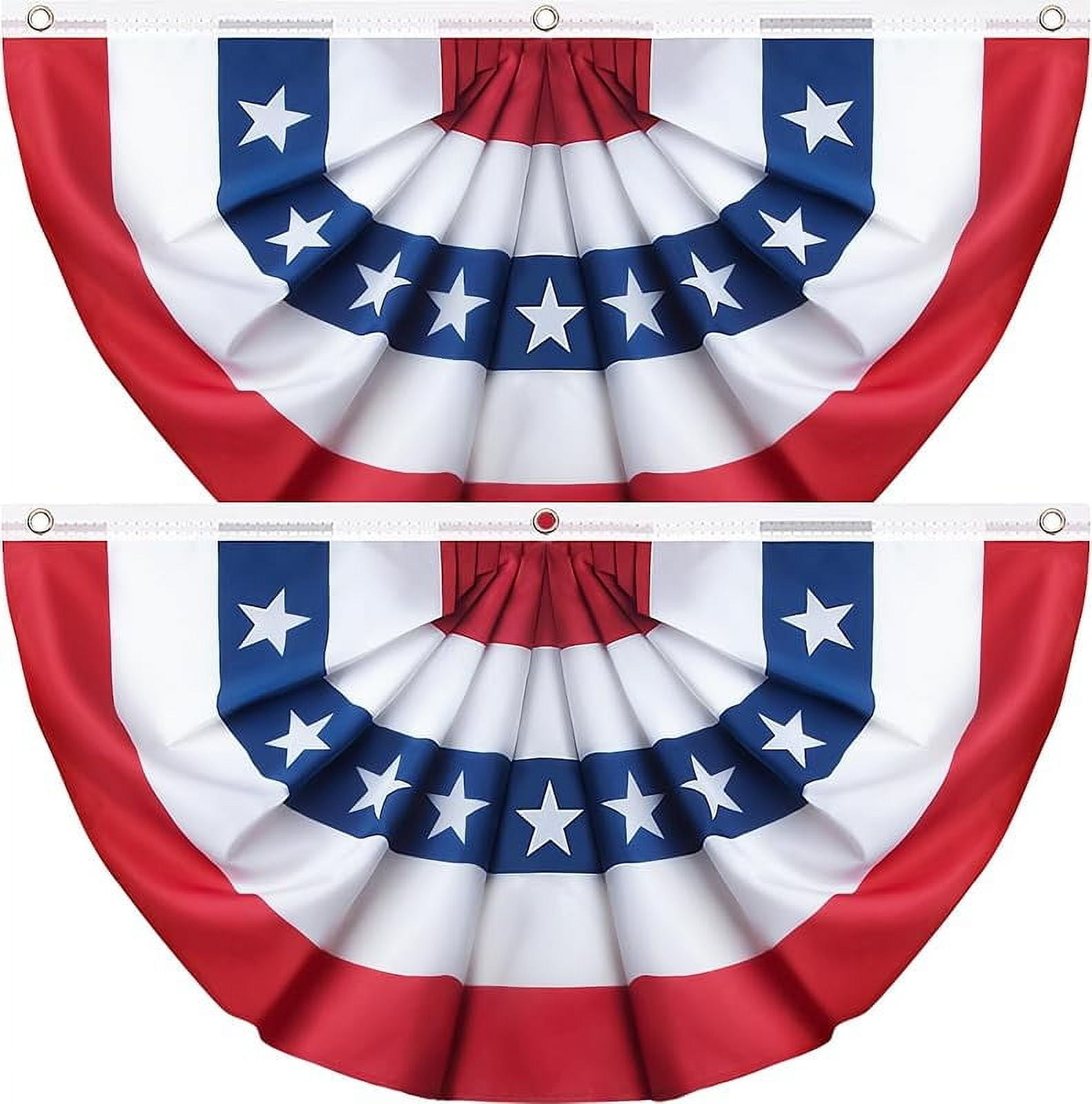 2x4 Ft American Bunting Flags for Outside, 4th of July Outdoor ...