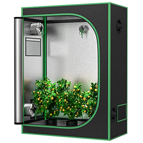 2x4 Grow Tent with Observation Window and Floor Tray, High Reflective ...