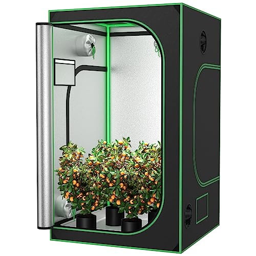 2x4 Grow Tent with Observation Window and Floor Tray, High Reflective ...