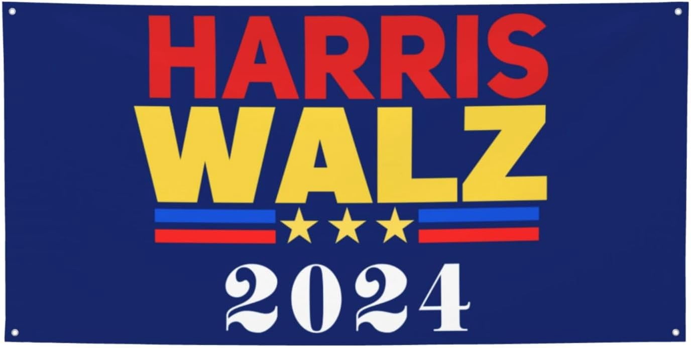 2x4 Harris Walz 2024 Banner Flag Kamala Harris Walz For President 2024 ...