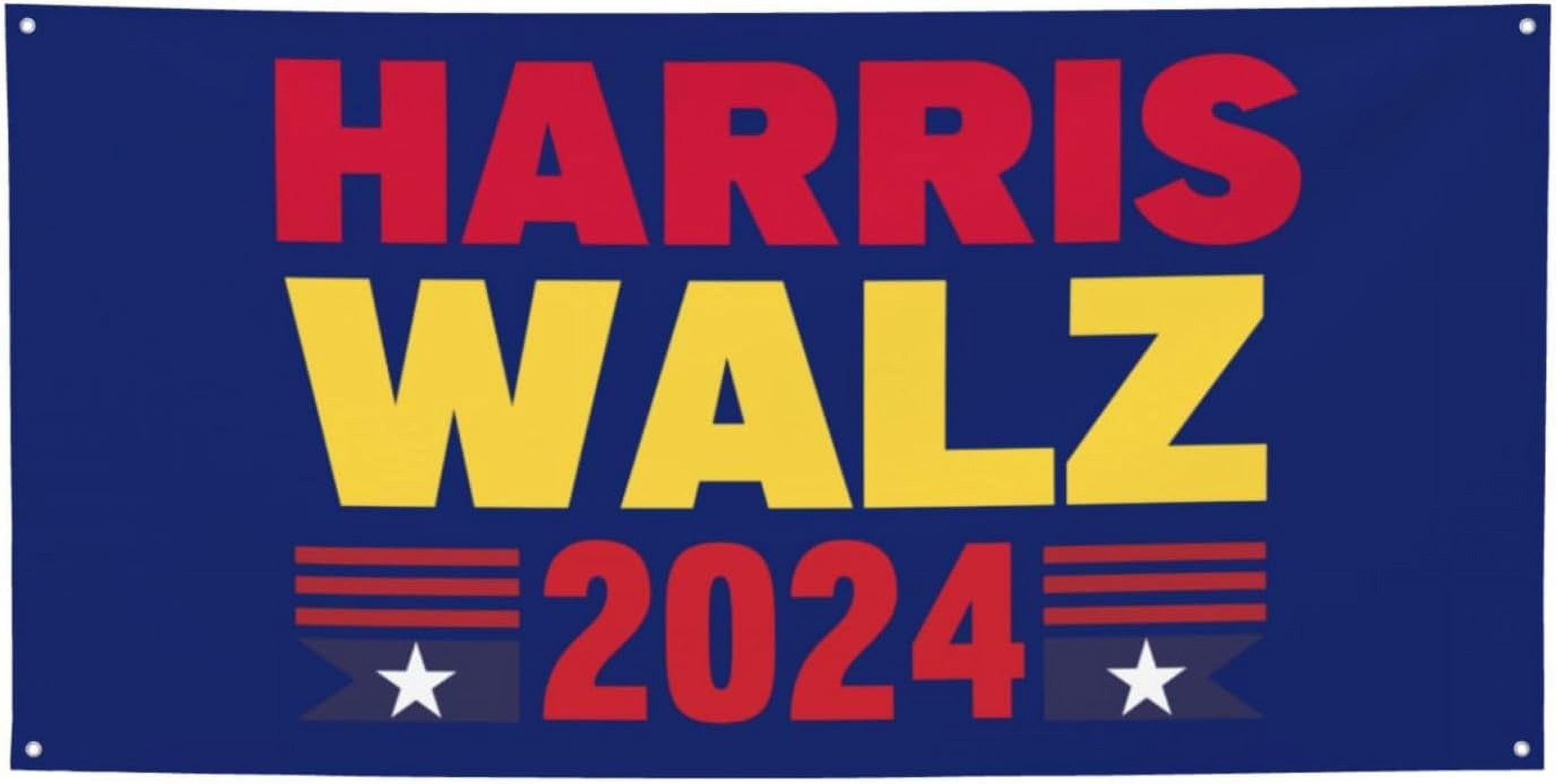 2x4 Harris Walz 2024 Banner Flag Kamala Harris Walz For President 2024 ...