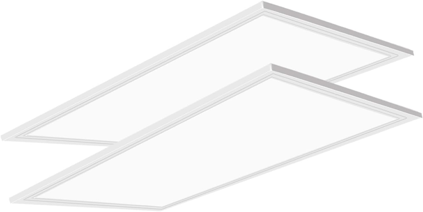 2x4 LED Flat Panel Light,2 Pack 7800 LM Drop Ceiling Office Light ...