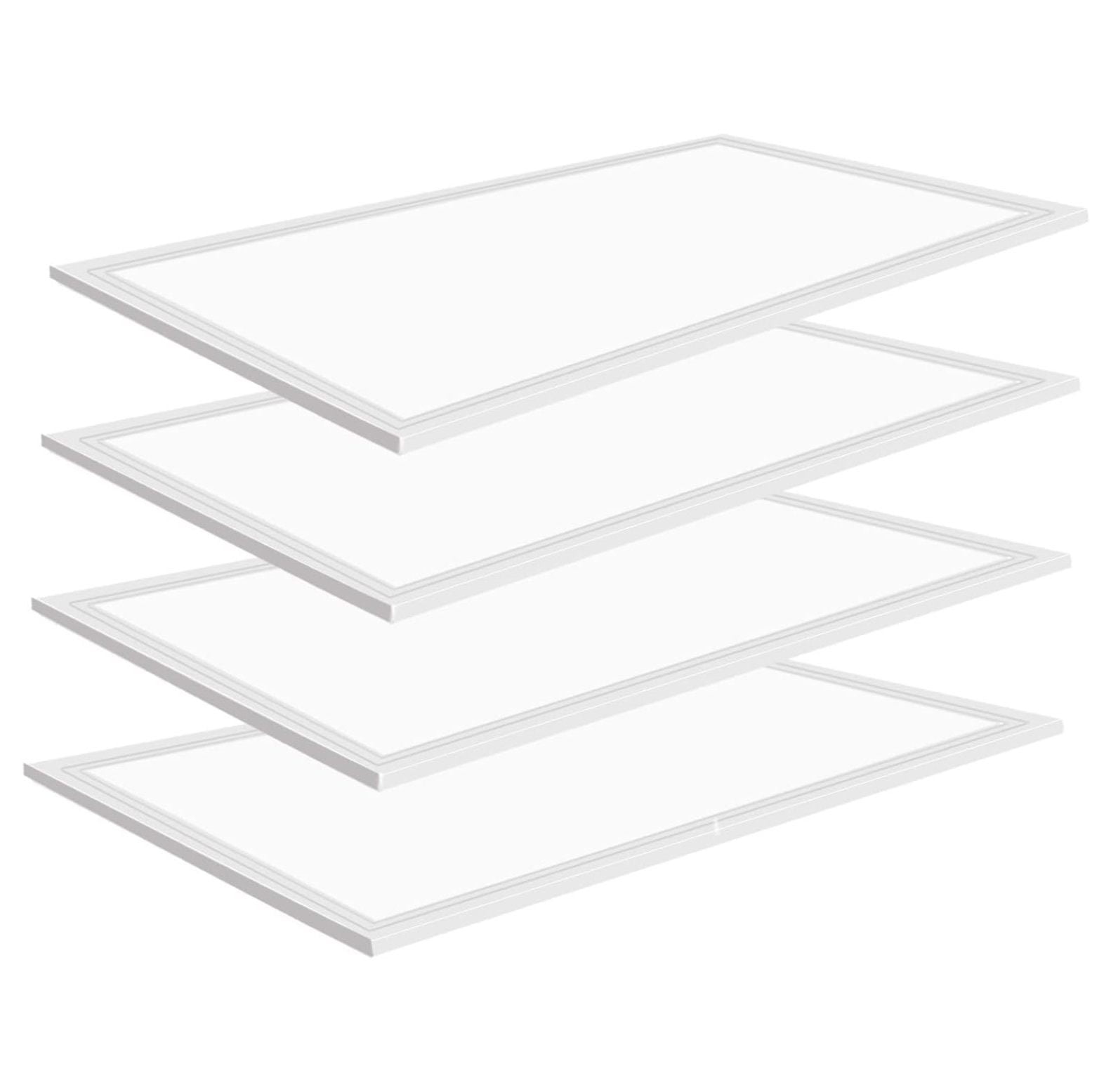 2x4 LED Flat Panel Light Drop Ceiling Office Fixture,4Pack 7800LM Shop ...
