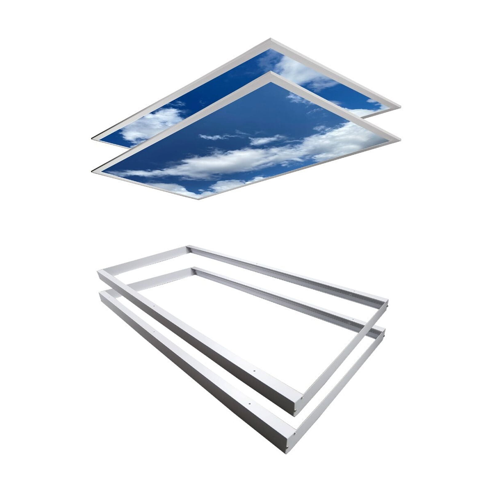 2x4 LED Flat Panel Lights 40W-70W CCT 4K-6500K with Surface Mounting ...