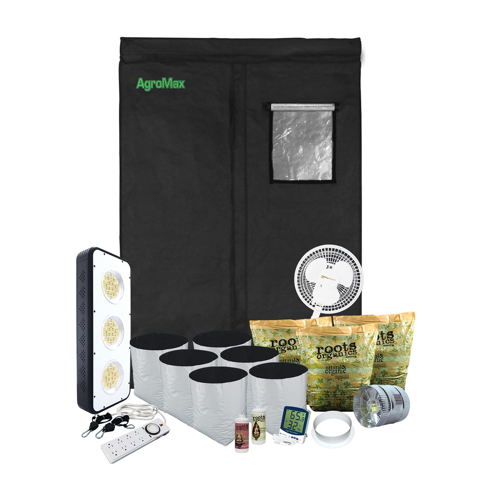 2x4 LED Grow Tent Kit Complete with AgroMax 2x4 (29"x53"x79") Tent ...