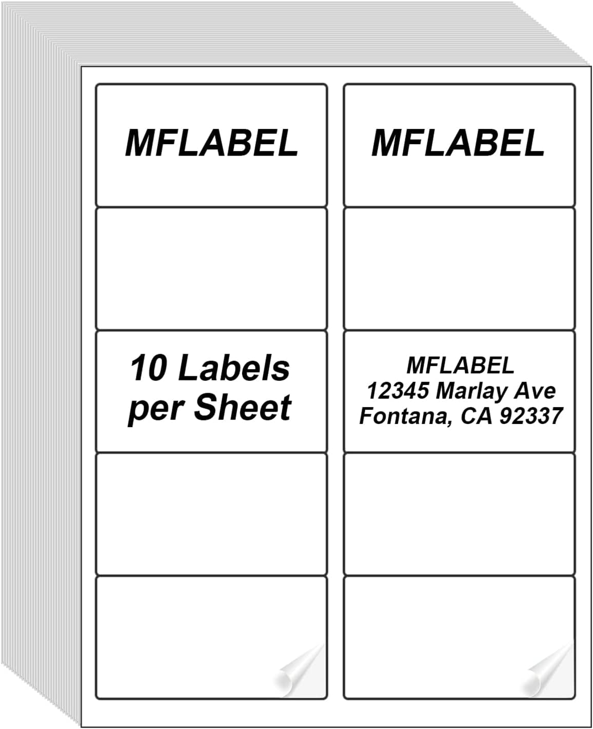 2x4 Labels, 10-UP Shipping Address 5000 Labels,500 Sheets Labels for ...